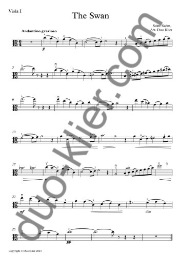 The Swan (Viola Duet) by Saint-Saëns | Duo Klier
