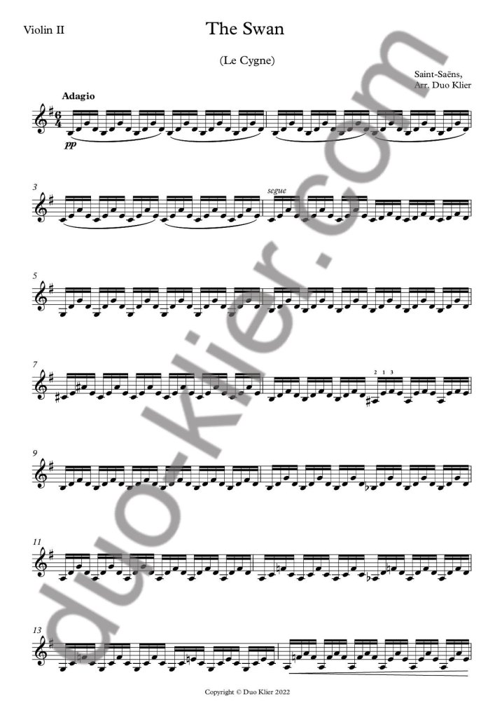 The Swan by Saint-Saëns | Duo Klier